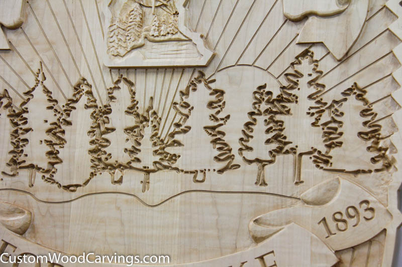 Carved Wood Badges - Custom Sculpture & Sign Company