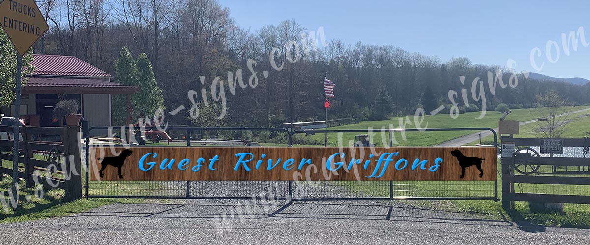 Custom Silhouette Gate Sign - Custom Sculpture & Sign Company