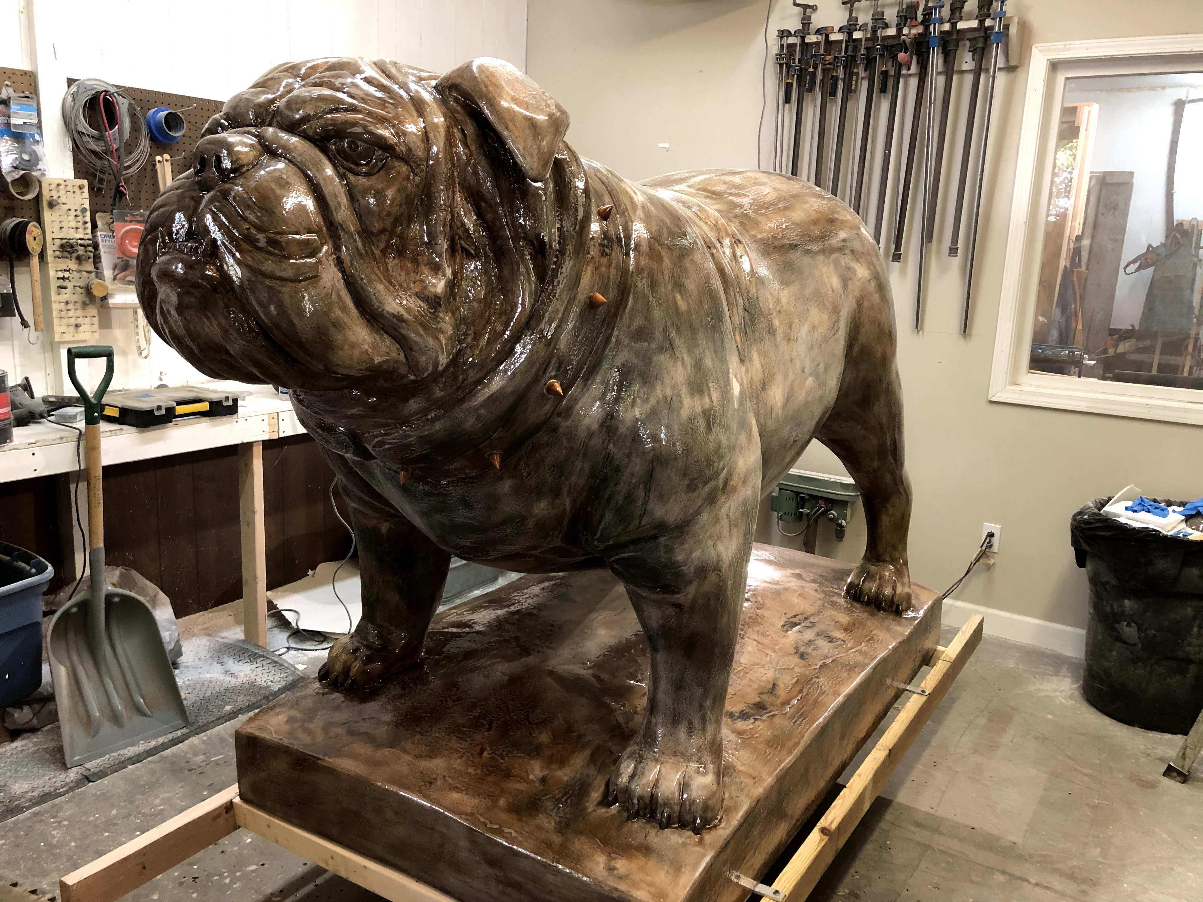 Giant 5′ Tall Bulldog! - Custom Sculpture & Sign Company