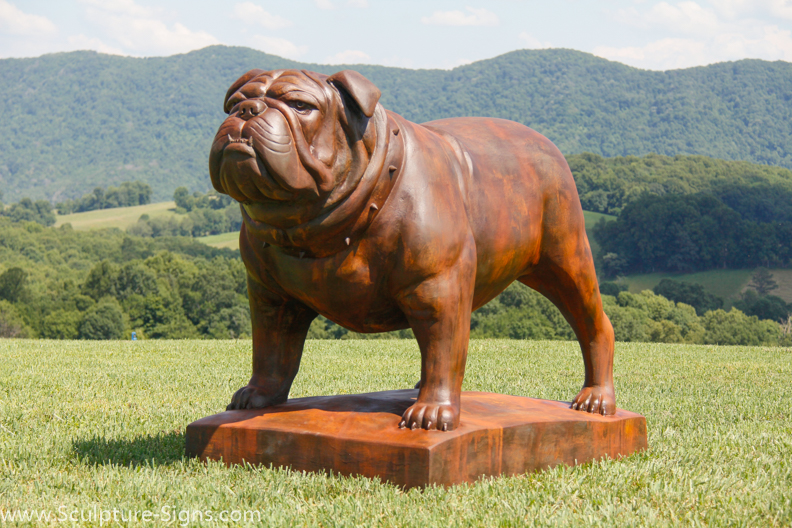 Giant 5′ Tall Bulldog! – Custom Sculpture & Sign Company