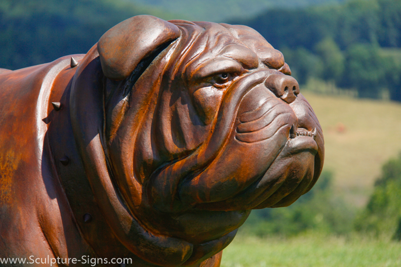 Giant 5′ Tall Bulldog! – Custom Sculpture & Sign Company